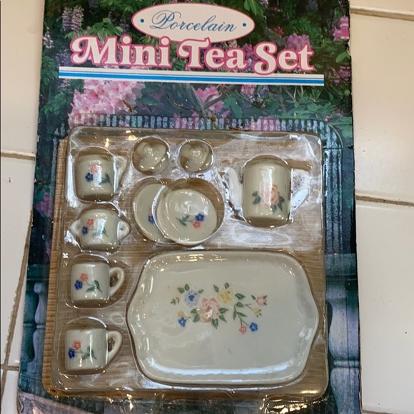 Dollar tree | Toys | Miniature Tea Set Geppeddo Genuine Porcelain Fine ...